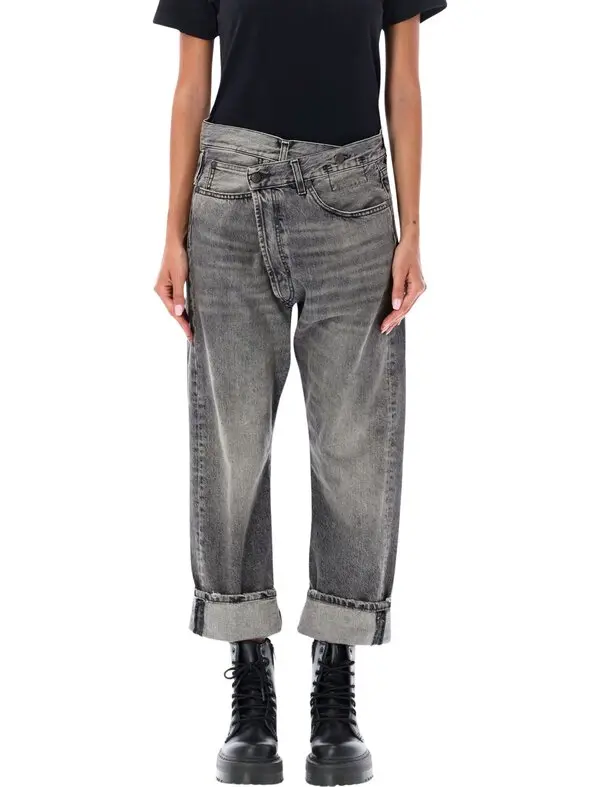 R13 Cross Waist Jeans - Gray