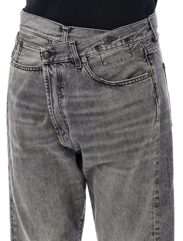 R13 Cross Waist Jeans - Gray