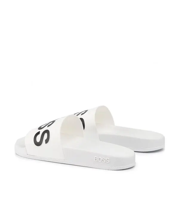 Hugo Boss Logo Letter Slides - White
