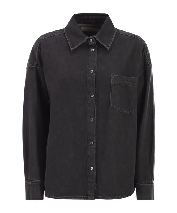 Max Mara Oversized Pocket Denim Shirt