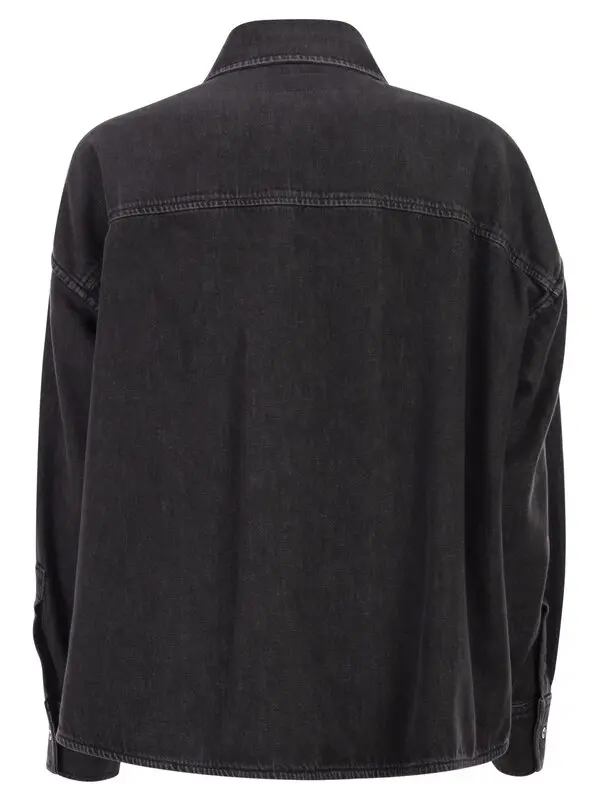 Max Mara Oversized Pocket Denim Shirt