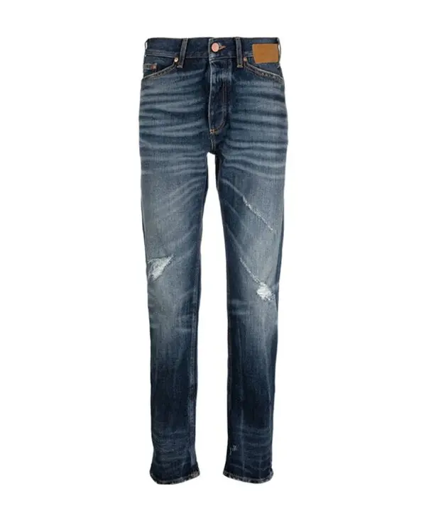 Palm Angels Distressed Slim-fit Jeans - Blue