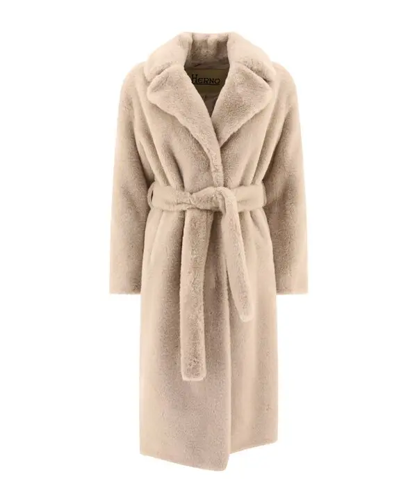 Herno Long-sleeved Belted Coat