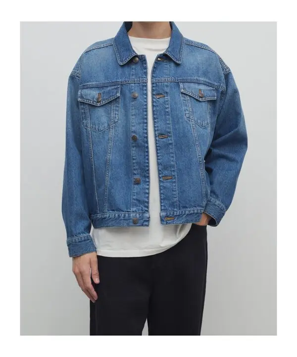 THE ROW Seb Cotton Jacket - Washed Blue