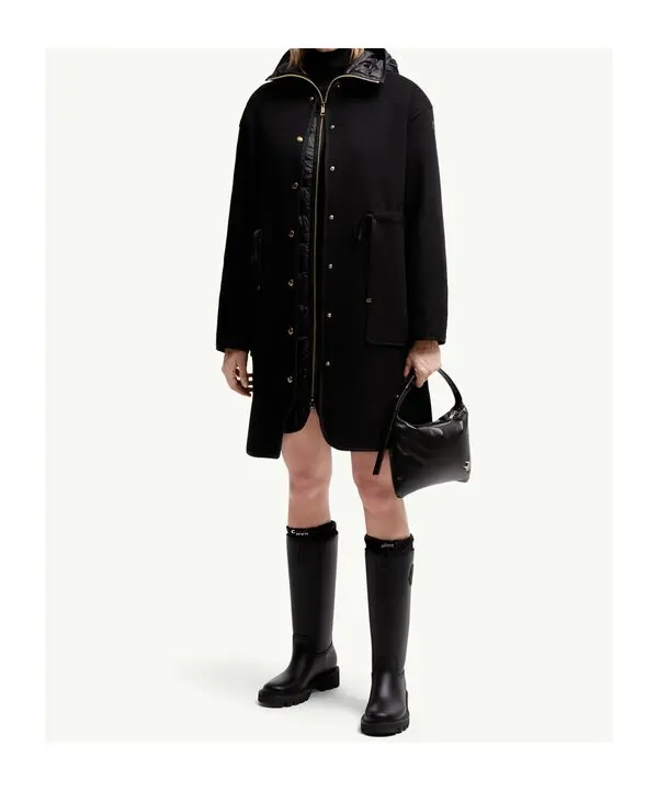 Moncler Bonreposse 3-in-1 Wool Cashmere Long Down Jacket