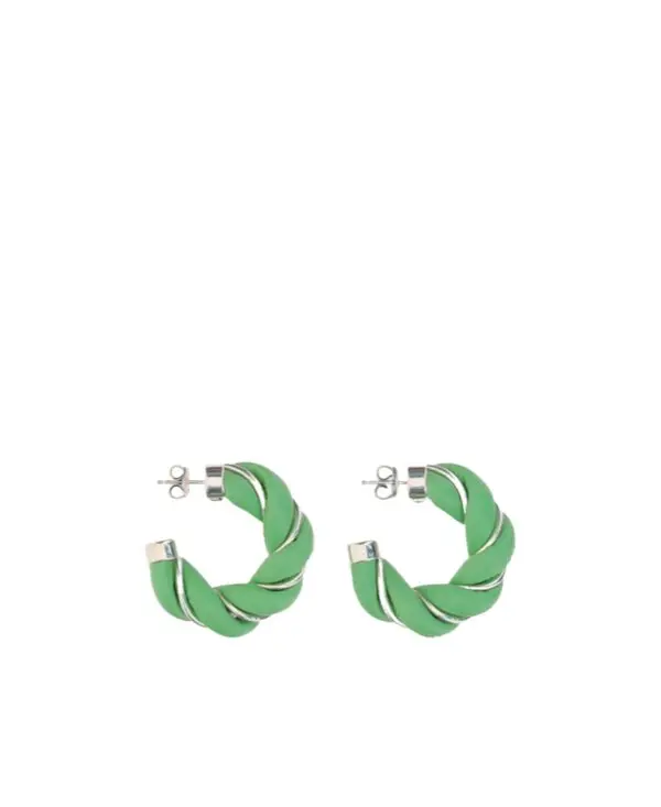 Bottega Veneta Twisted Hoop Earrings With Butterfly Buckle