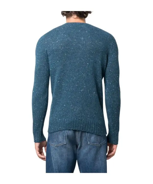 DRUMOHR Melange Effect Knit Jumper - Blue