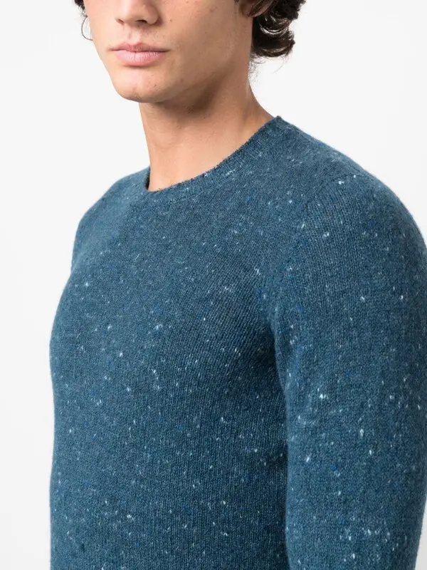 DRUMOHR Melange Effect Knit Jumper - Blue