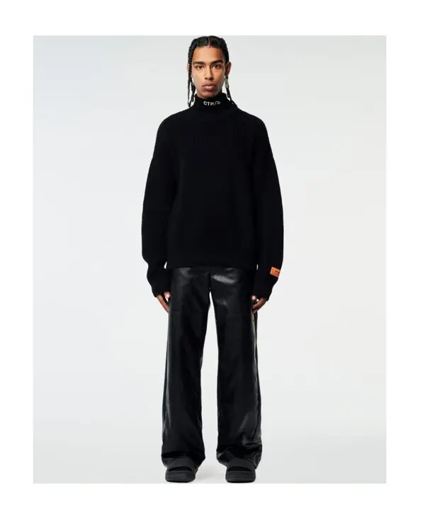 Heron Preston Ribbed Knit Rollneck Sweater