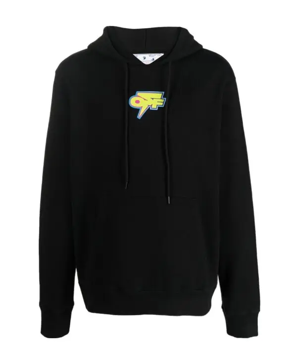 Off-White Cotton Arrows Print Hoodie
