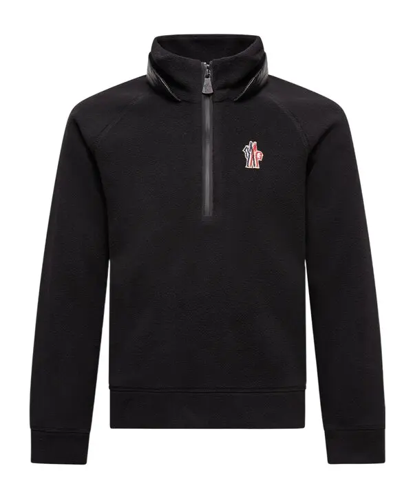 Moncler Fleece Half-zip Sweatshirt - Black
