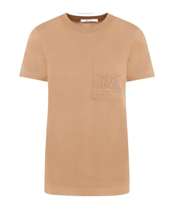 Max Mara Papaia Logo Embroidered Crewneck T-shirt - No