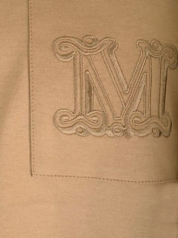 Max Mara Papaia Logo Embroidered Crewneck T-shirt - No