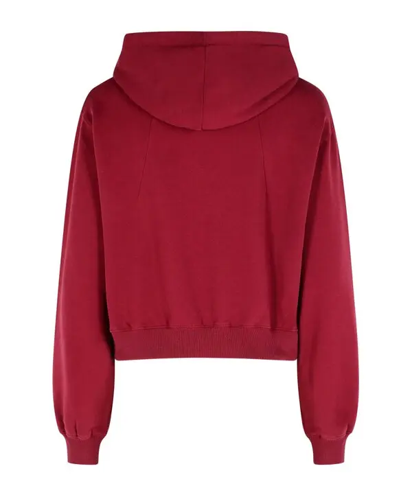 ROTATE BY BIRGER CHRISTENSEN Pullover Hoodie With Ruffle Cuffs - Red
