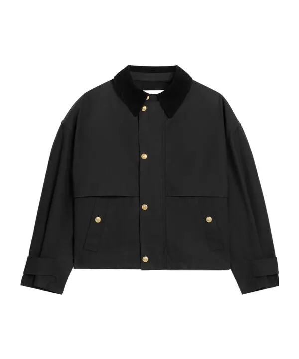 Celine Waxed Cotton Jacket - Black