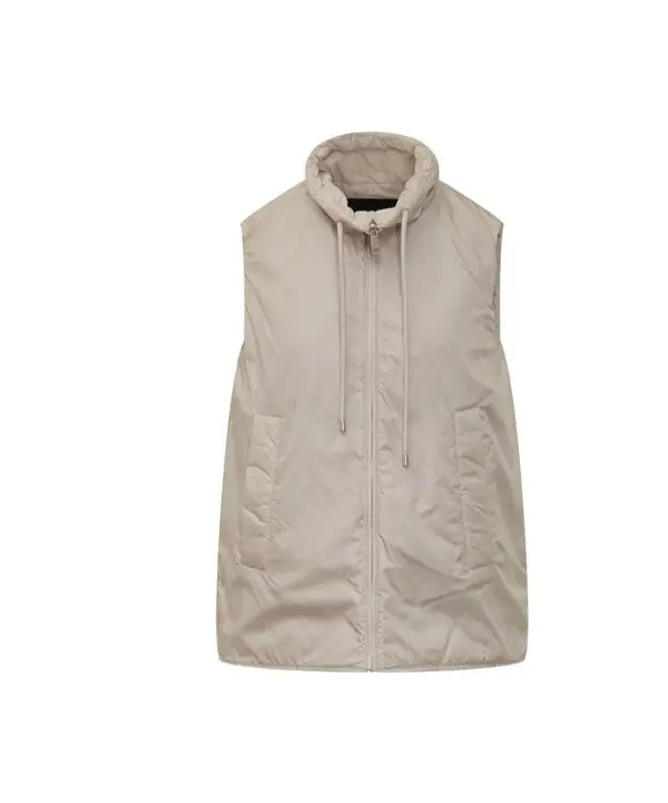 Max Mara Yoro Zip-up Drawstring Gilet - Beige