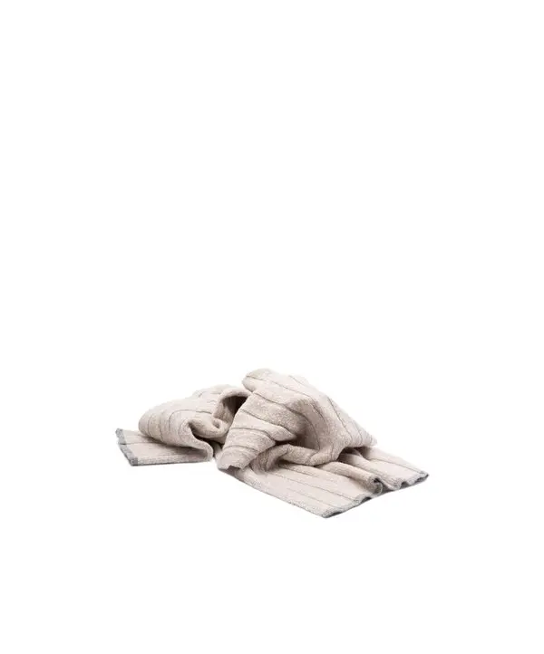 Brunello Cucinelli Ribbed Knit Scarf - Nude