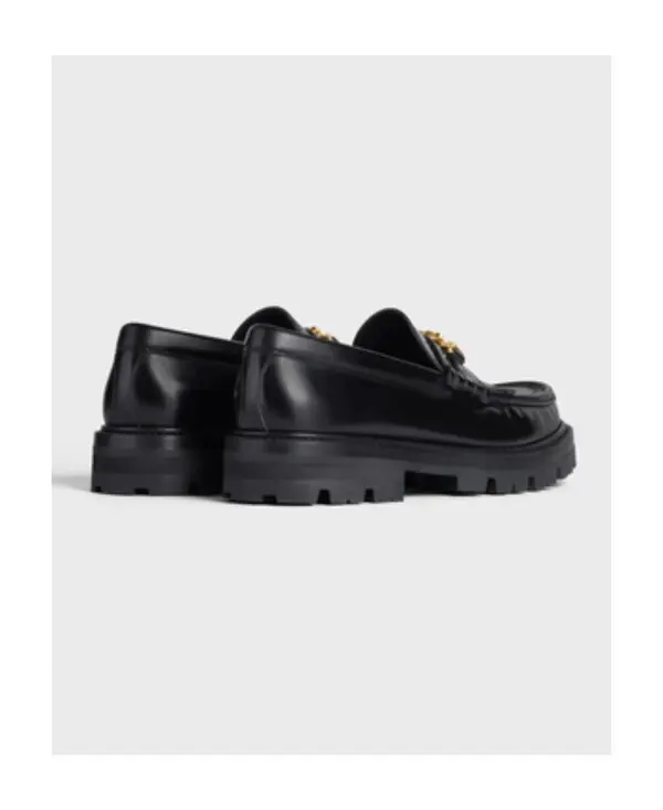 Celine Margaret Loafer With Triomphe In Polished Bull