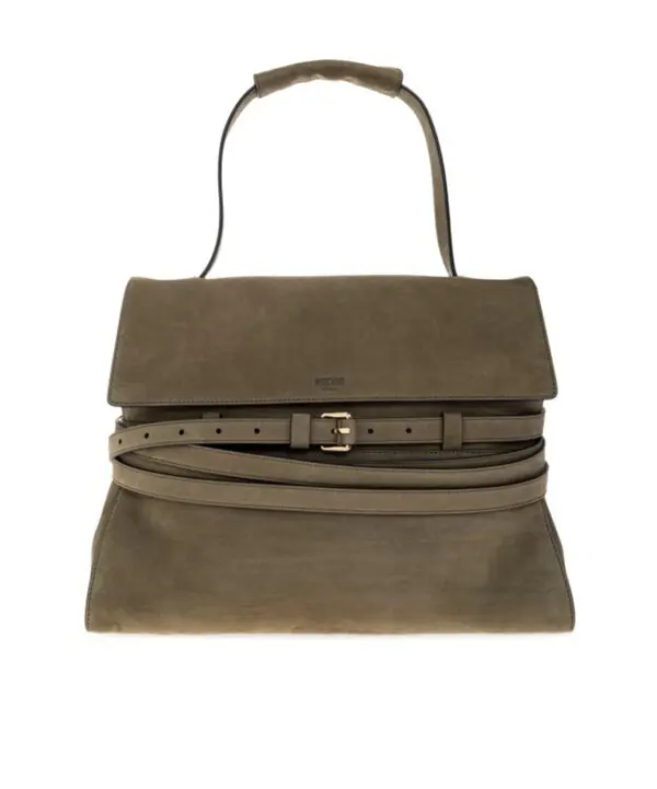Moschino Tie Detailed Shoulder Bag - Brown