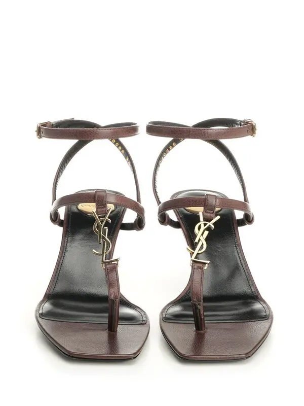 Saint Laurent Logo Detail Heeled Sandals