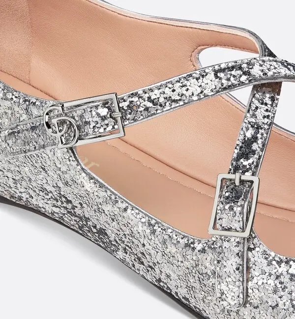 Dior Glitter Mary Jane Ballet Flats