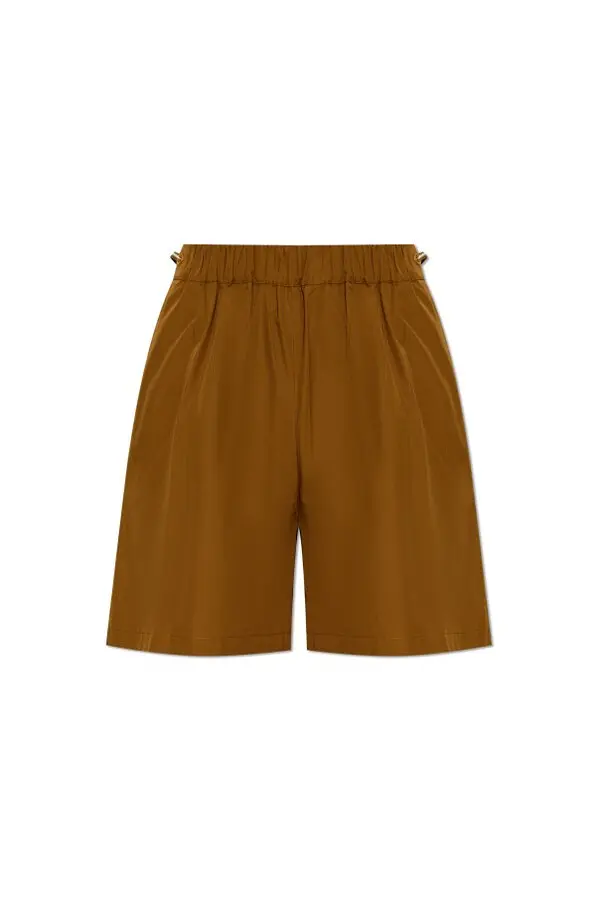 Max Mara Elastic Waist Pleated Shorts