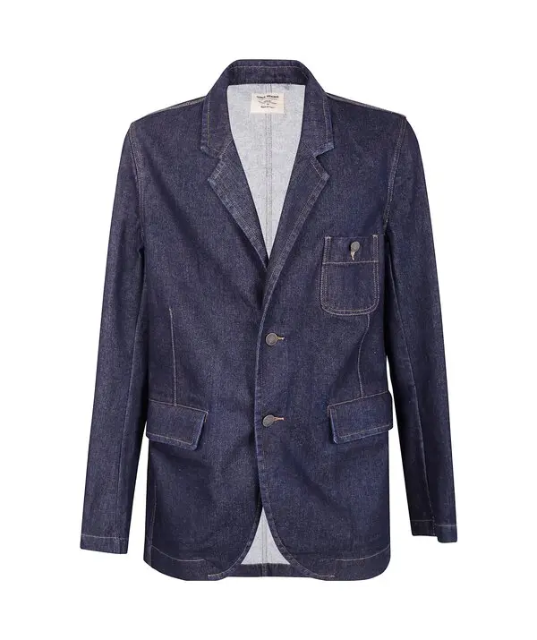UMA WANG Long-sleeved Denim Jacket - Blue