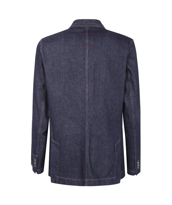 UMA WANG Long-sleeved Denim Jacket - Blue