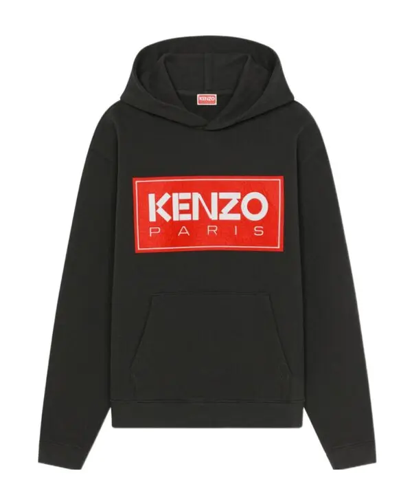 Kenzo Logo Patch Hoodie - Black