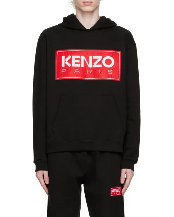 Kenzo Logo Patch Hoodie - Black