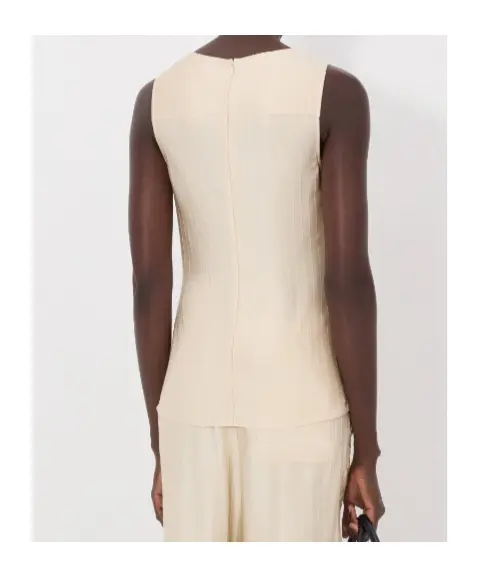 Loulou De Saison Fonda Draped Asymmetric Top - Ecru