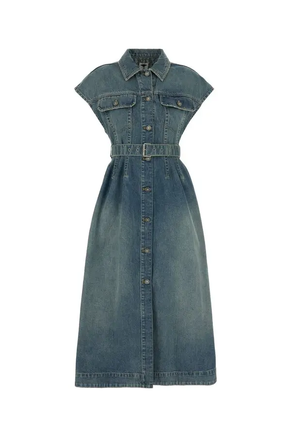 Dior Mid-length Flared Dress With Embroidered Bee And Cd Logo