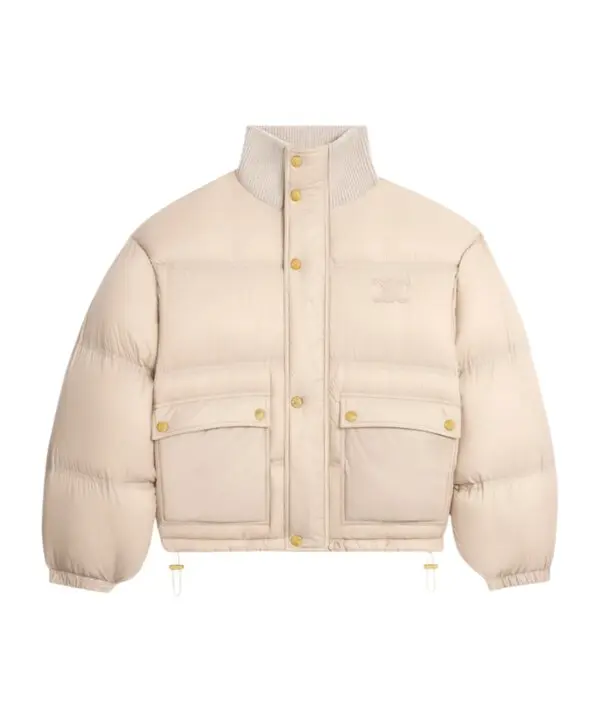 Celine Puffer Jacket In Light Nylon