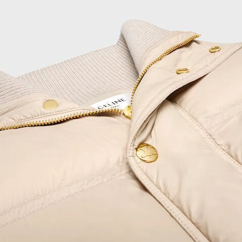 Celine Puffer Jacket In Light Nylon