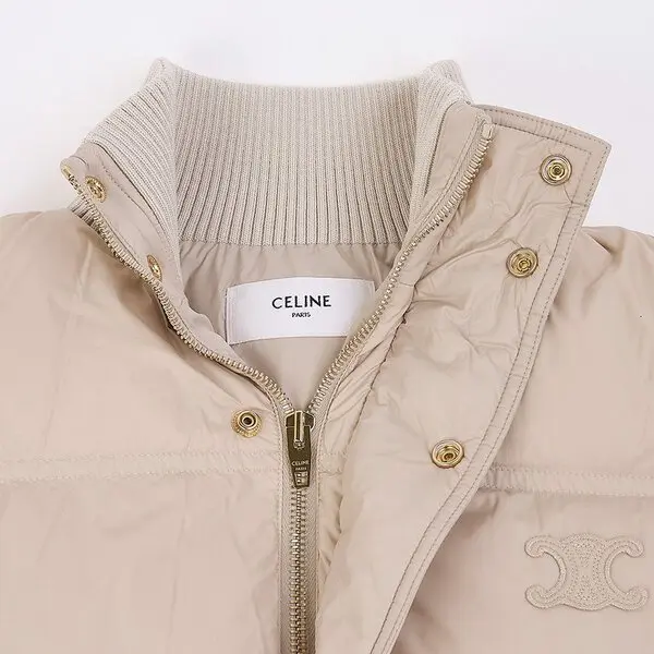 Celine Puffer Jacket In Light Nylon
