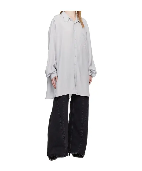 MAISON MARGIELA Long Sleeve Buttoned Shirt - Grey