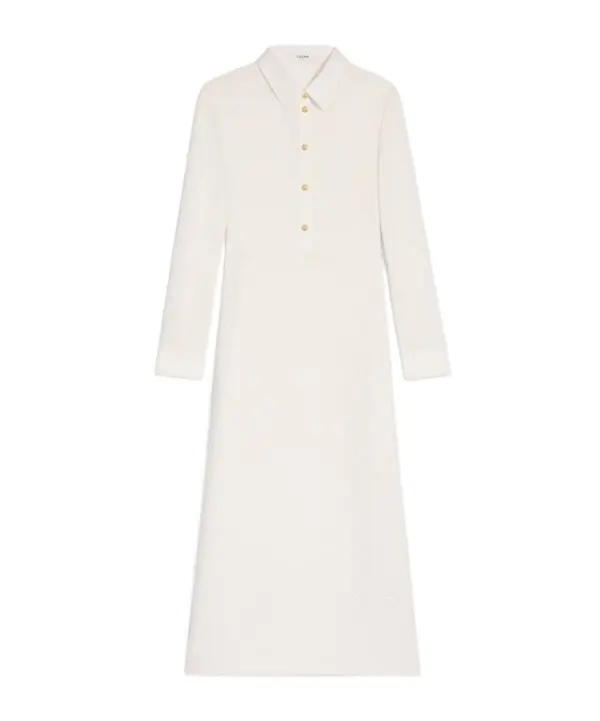 Celine Midi Polo Dress In Crochet Cotton - No