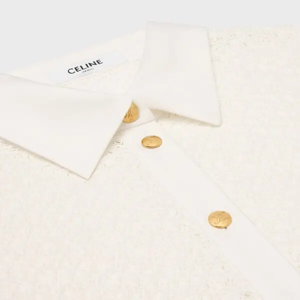 Celine Midi Polo Dress In Crochet Cotton