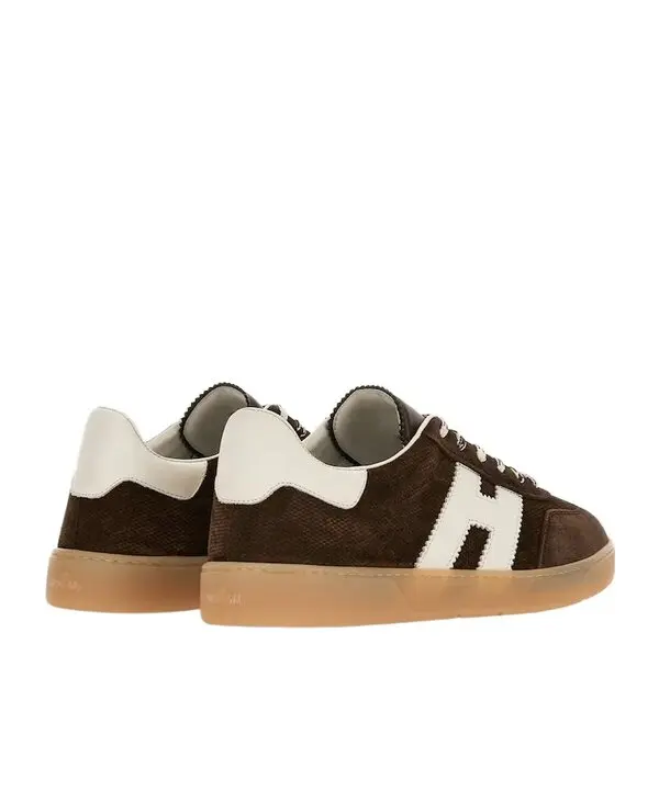 Hogan Logo-patch Lace-up Sneakers - Brown