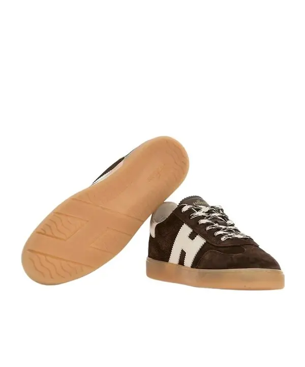 Hogan Logo-patch Lace-up Sneakers - Brown