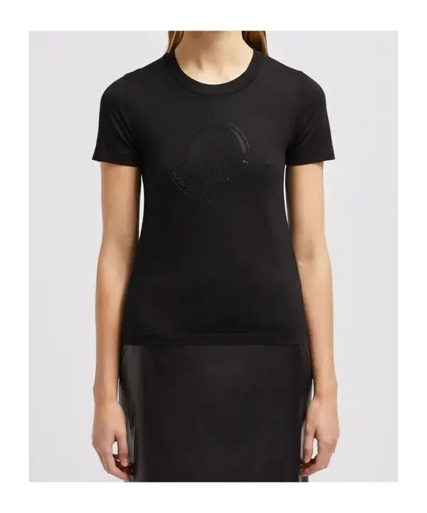 Moncler Embellished Logo Crewneck T-shirt