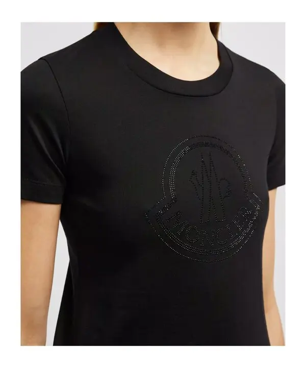 Moncler Embellished Logo Crewneck T-shirt