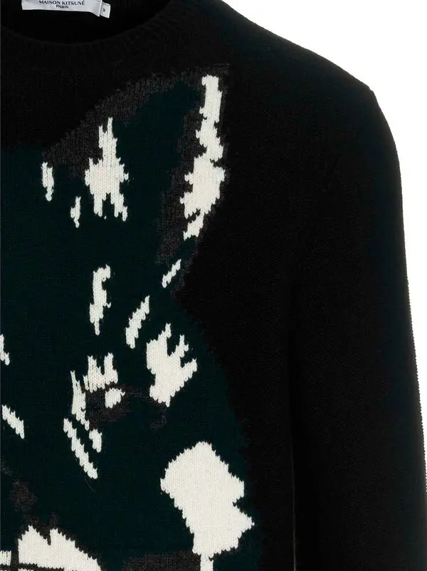 Maison Kitsuné Fox Head Jacquard Jumper