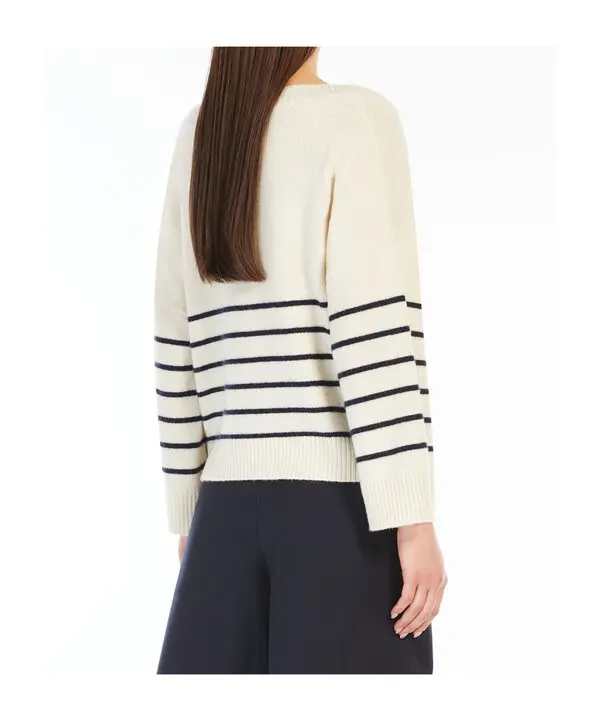 Max Mara Striped V-neck Jumper