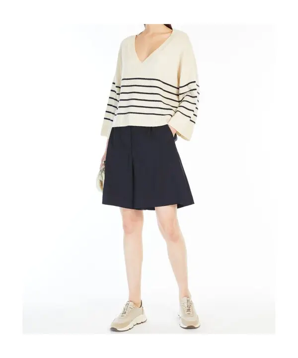 Max Mara Striped V-neck Jumper