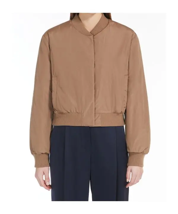 Max Mara Buttoned Long-sleeve Bomber Jacket
