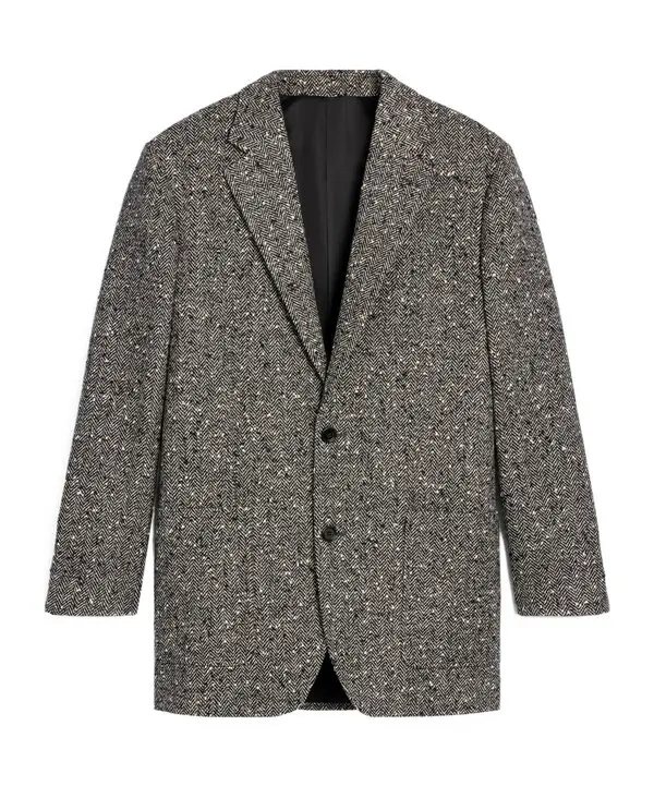 Celine Garçon Jacket In Herringbone Wool Natt