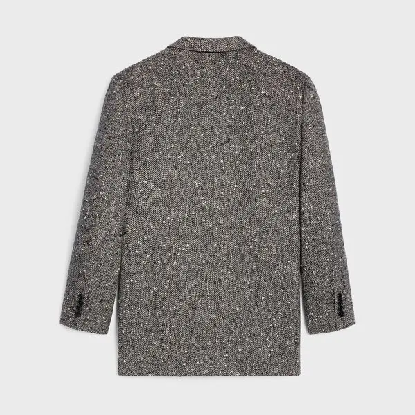 Celine Garçon Jacket In Herringbone Wool Natt