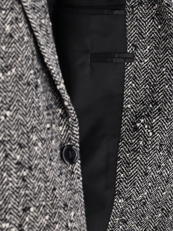 Celine Garçon Jacket In Herringbone Wool Natt