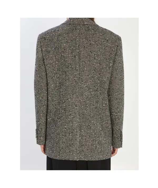 Celine Garçon Jacket In Herringbone Wool Natt